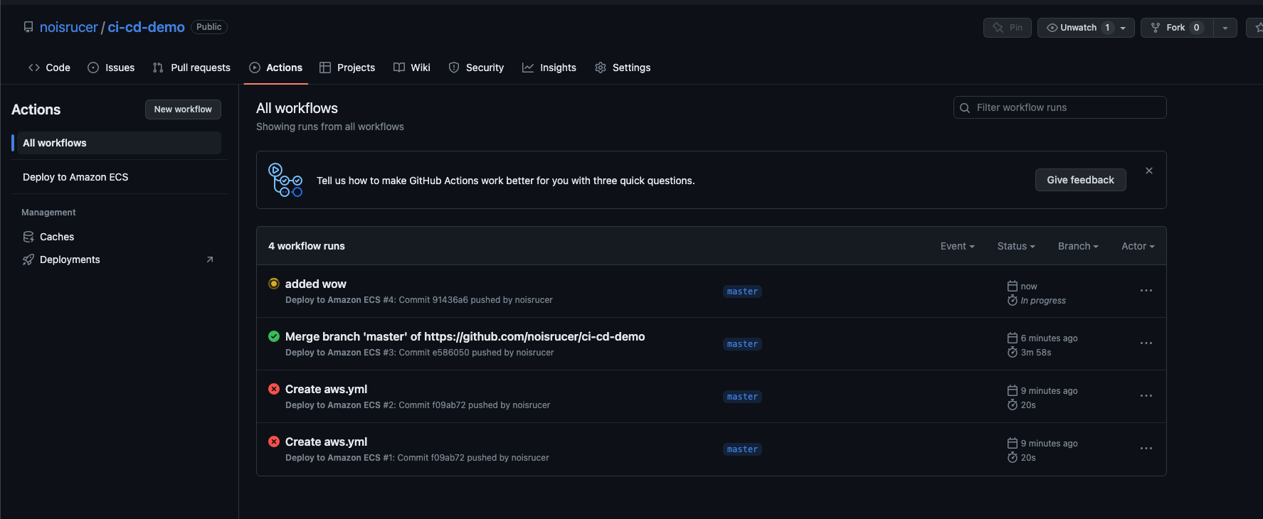 Integrate CI/CD on ECS with Github Actions | noisrucer